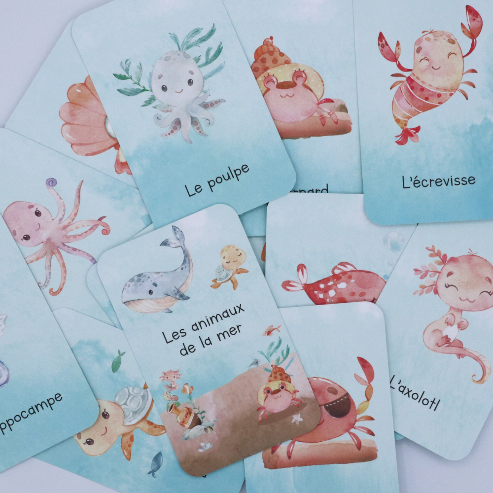 Jeu d'apprentissage 3 ans - Animaux de la mer – Âme étincelante